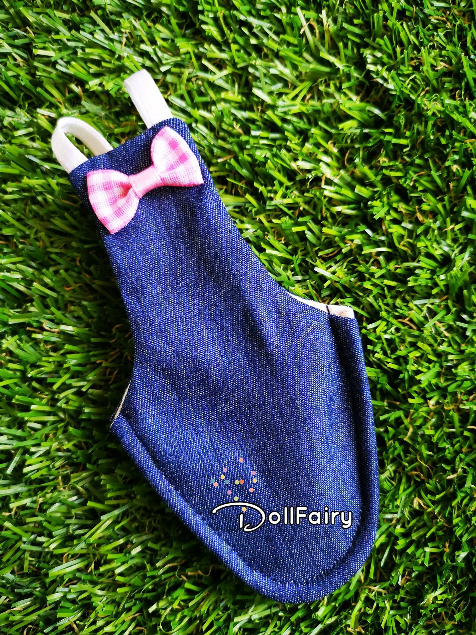 Cockatiel Bird Diaper Flight Suit With Pink Checkered Bow – DollFairy
