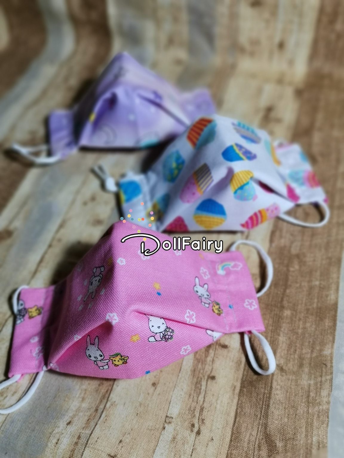 Bunny and Cupcake Face Masks For Little Girls – DollFairy