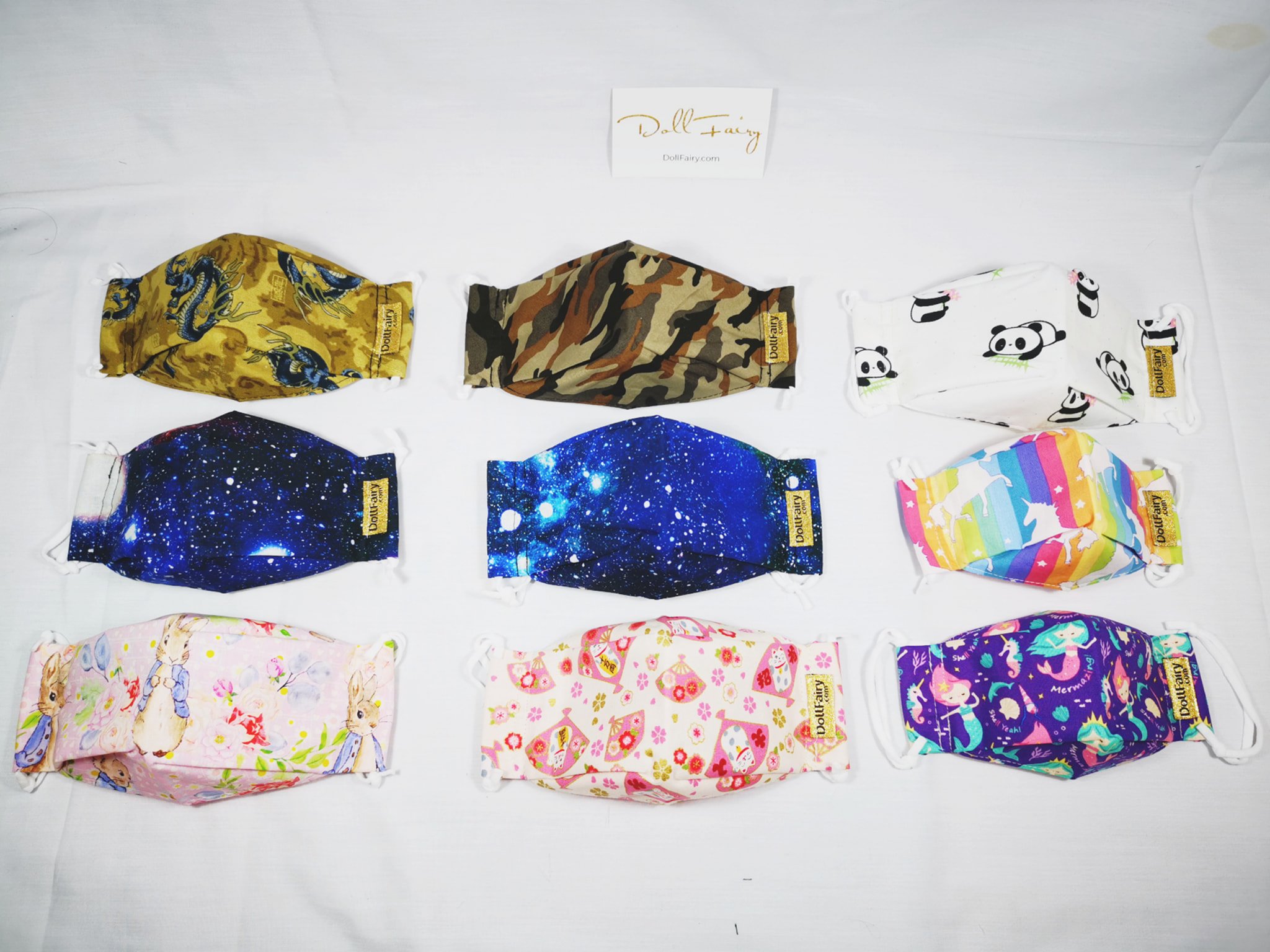 Reusable Washable Face Masks. Many Designs And Sizes. – DollFairy